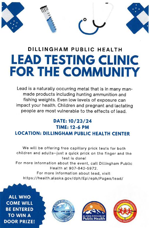 Free Lead Testing Clinic-Dillingham Wednesday 10/23/24 – Bristol Bay ...