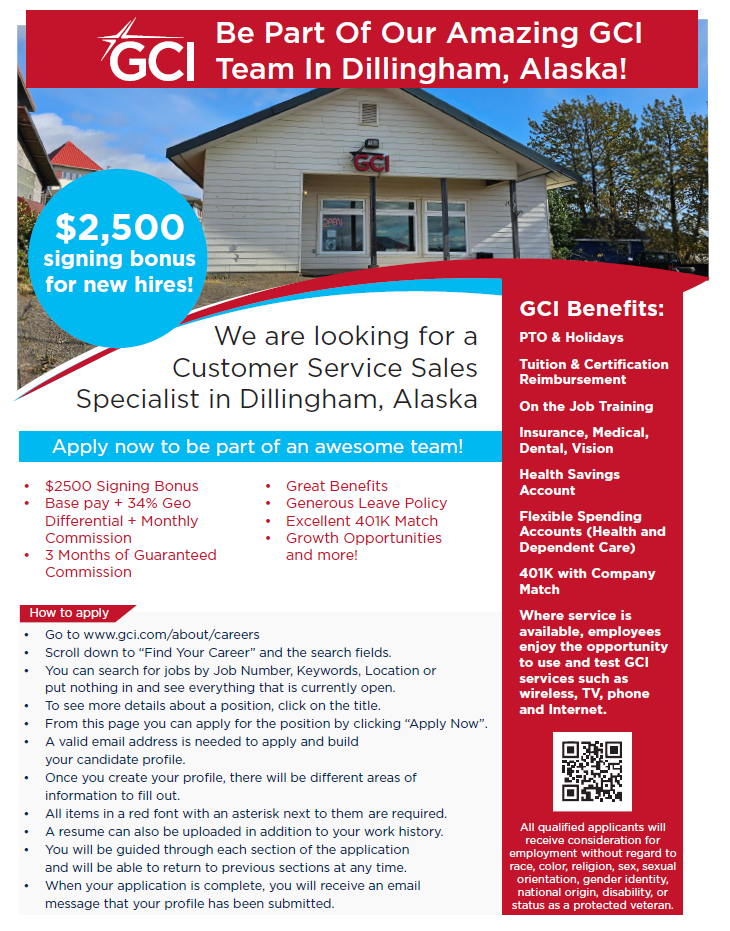 GCI Hiring! – Bristol Bay Native Association